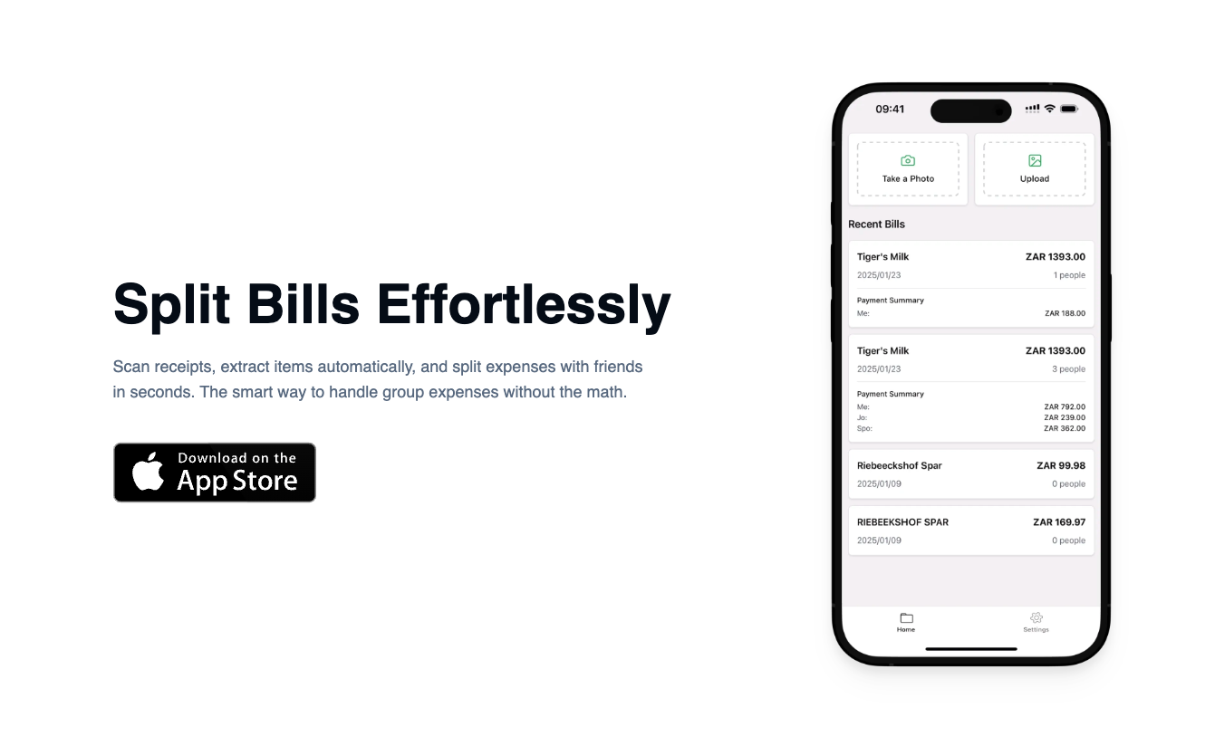 AI Bill Splitter: TabRush - an AI-powered app that simplifies bill ...